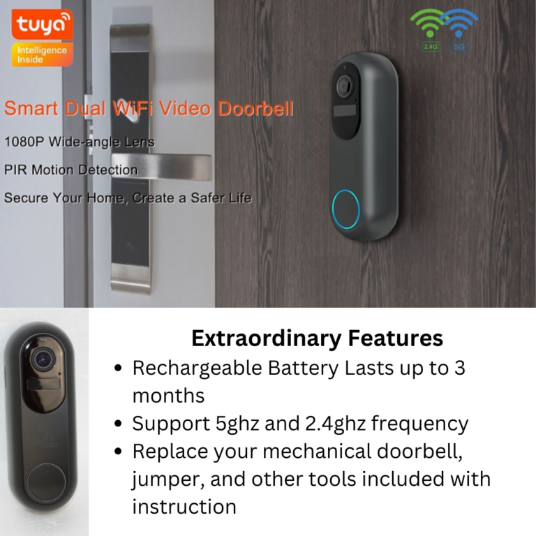 Apex Innovative Video Doorbell Wired and Wireless | Tuya App